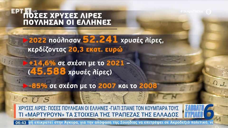 «Σκοτώνουν» τις χρυσές λίρες οι Έλληνες- Τι δείχνει έρευνα (VIDEO ...