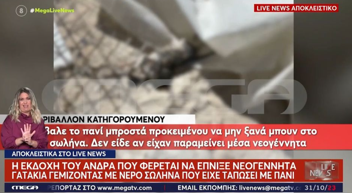 Σάλος με τον ηλικιωμένο που φέρεται να πνίγει νεογέννητα γατάκια (VIDEO ...